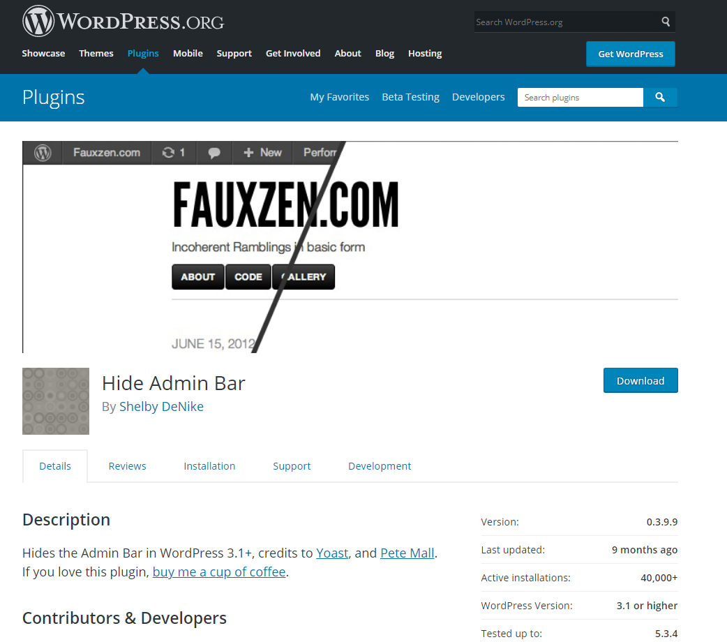 How to remove the WordPress admin bar - RiderDesign